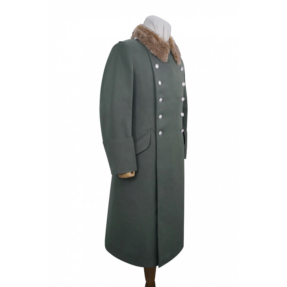 WWII German M40 Waffen SS Officer Fur Collar Gabardine ...