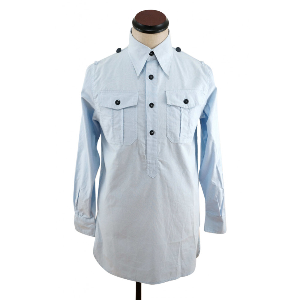 Why do many military shirts not contain a strip of buttons that reach ...