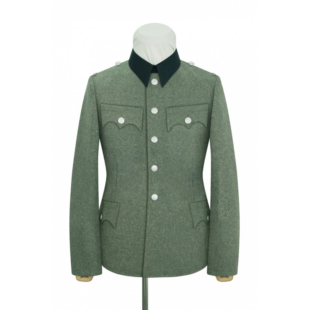 WWII German Austrian Officer Field Grey Wool Service Tunic Jacket I 5 ...