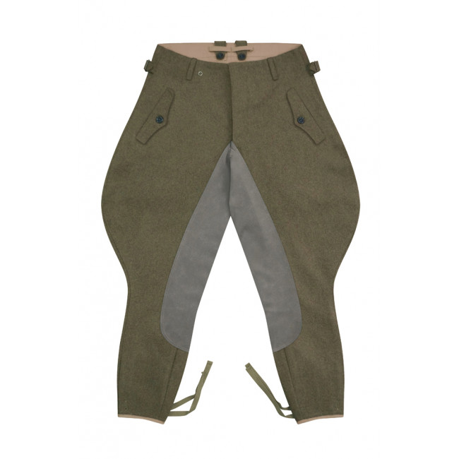 WWII German HJ Brown Wool Riding BreechesWool HJ Trousers -Military Harbor
