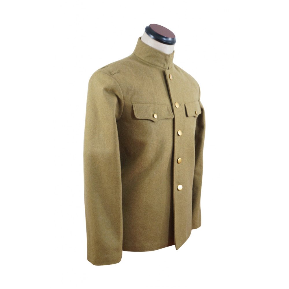 WWII Japanese IJA M1930 Showa Type 5 EM Wool tunic yellowish brown 第二次世界大戦日本帝国陸軍 昭五式兵用ジャケット軍衣 ...